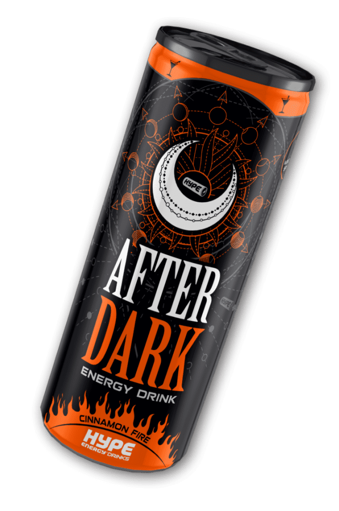 Afterdark energy drink: Explosive Cinnamon & Pepper Flavor