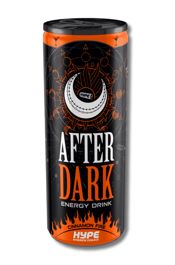 Afterdark energy drink: Explosive Cinnamon & Pepper Flavor